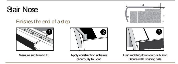 PDMS - Resilient Step and Riser Directions